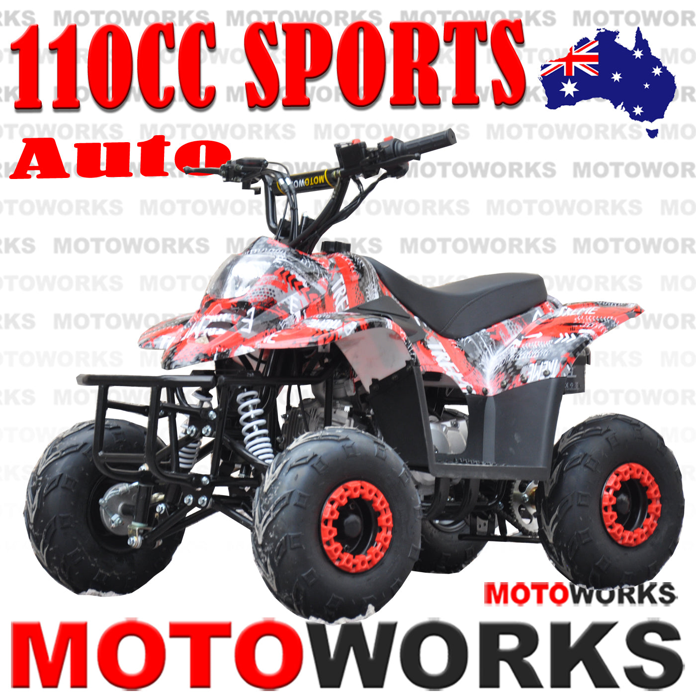 110cc Quad Bike Red F1 – Extreme Outdoors Australia